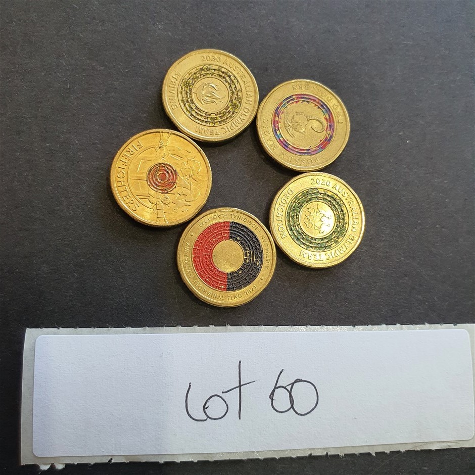 5 x $2 coin group (coloured) Auction (0060-2545659) | Grays Australia