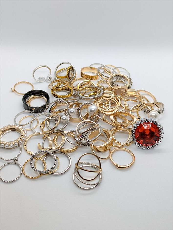 Bulk 100x assorted ring jewellery Auction (0001-2545745) | Grays Australia