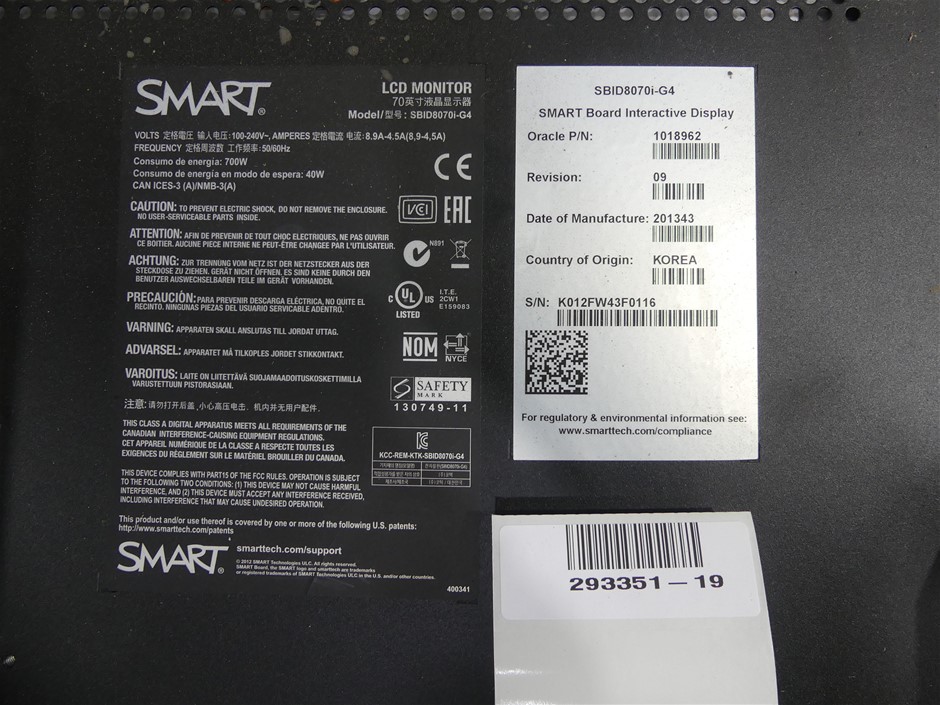 Smart SBID8070i - G4 Smart Board Interactive Display with meeting Pro ...