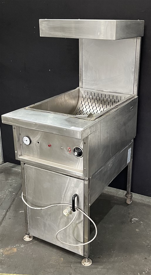 Chip Dump With Heat Light On Stainless Steel Stand Auction (0023 ...