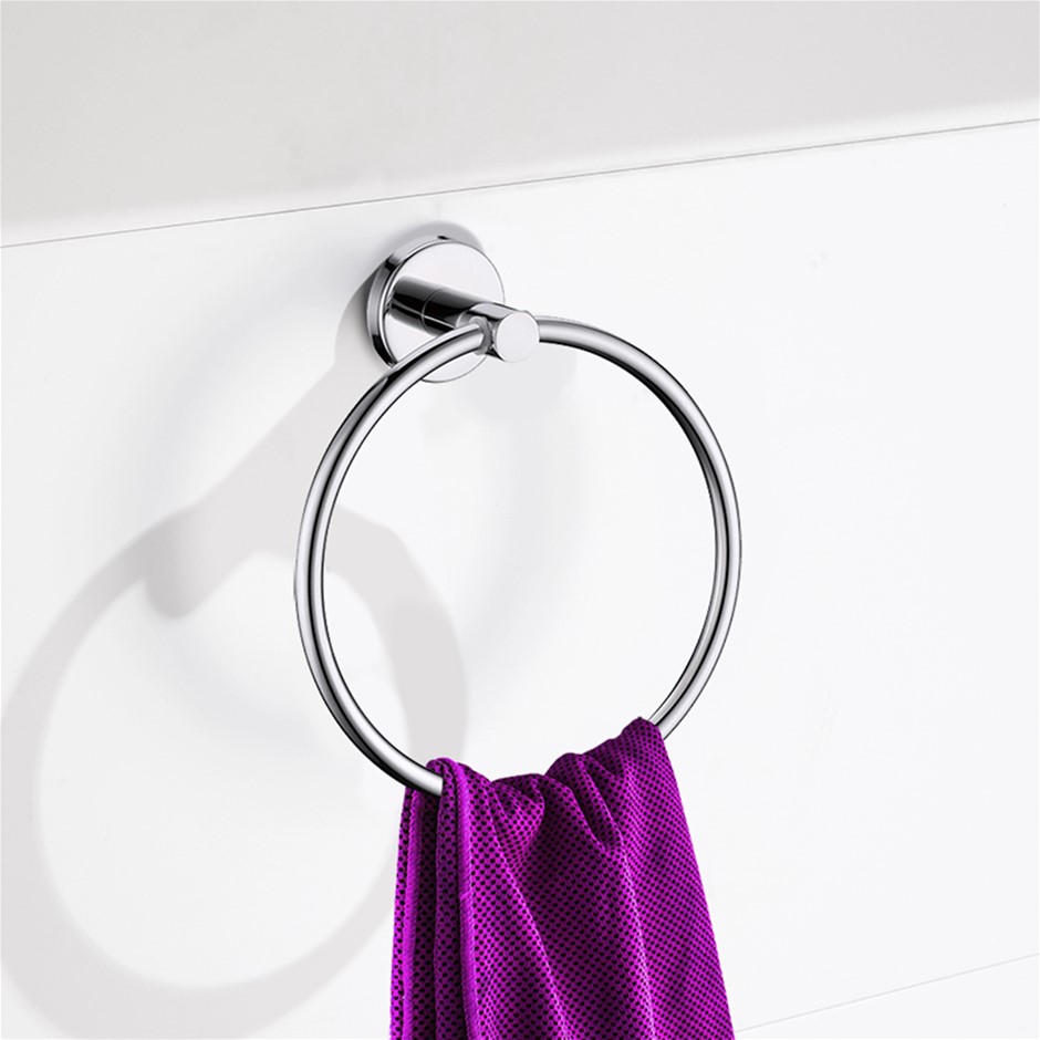 Buy Classic Chrome Towel Bar Rail Ring Bathroom | Grays Australia