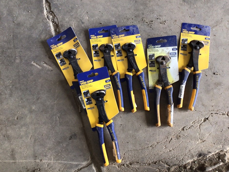 6 x Erwin Vice Grip End Cutting Pliers Auction (0132-3022782) | Grays ...
