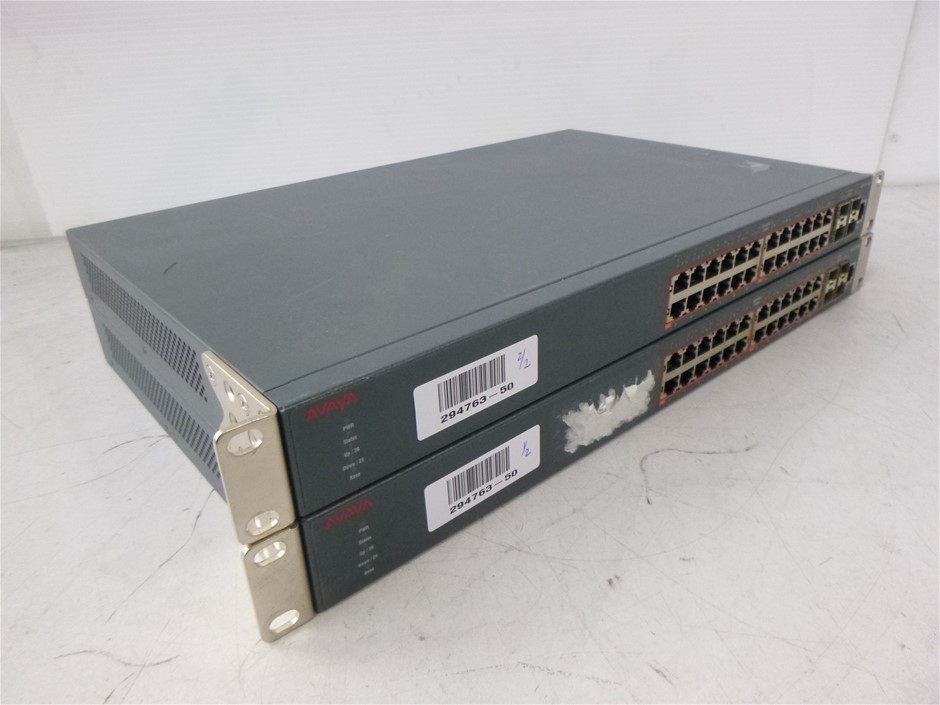Qty 2 x Avaya 3524GT-PWR+ Ethernet Routing POE Switch Auction (0050 ...