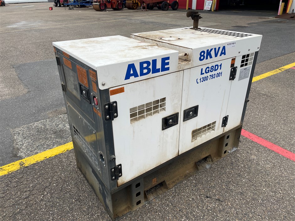 Able LG8D1 Generator Auction (0111-7040904) | Grays Australia
