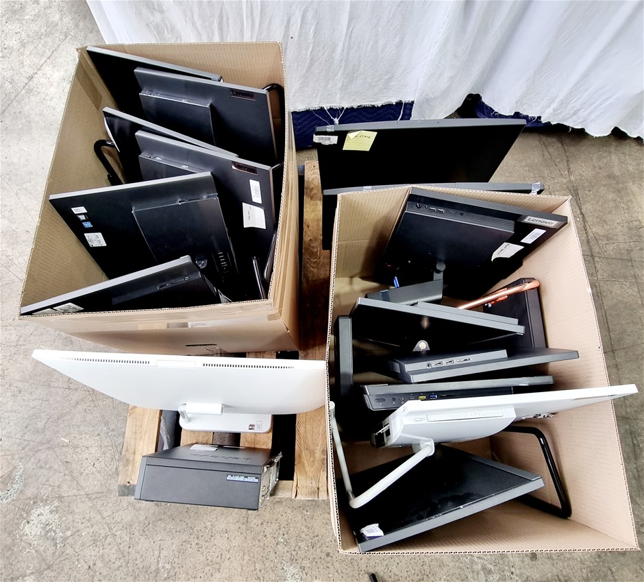Pallet of Assorted USED/UNTESTED Lenovo Desktop PC`s Auction (0001 ...