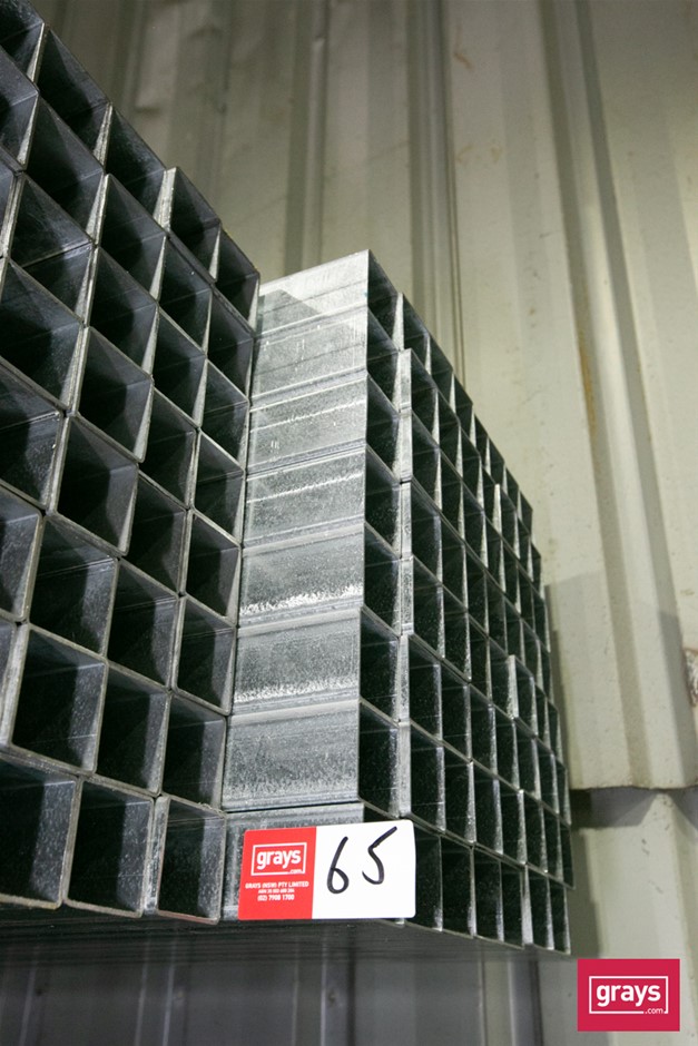 Unused 50mm x 50mm x 7.3Mtrs of SHS Galvanise in Pack of 64 Piece ...