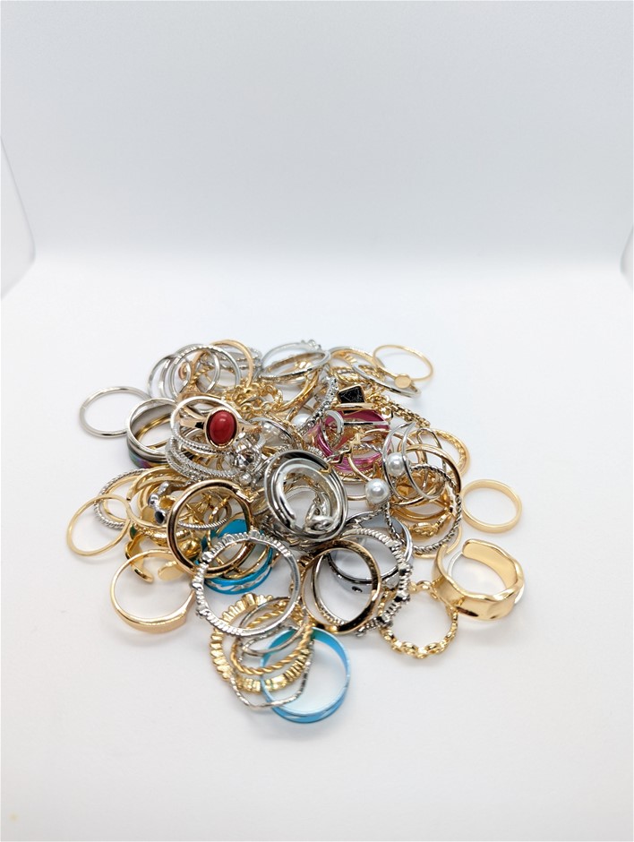 Bulk 100x assorted ring jewellery Auction (0001-2547032) | Grays Australia