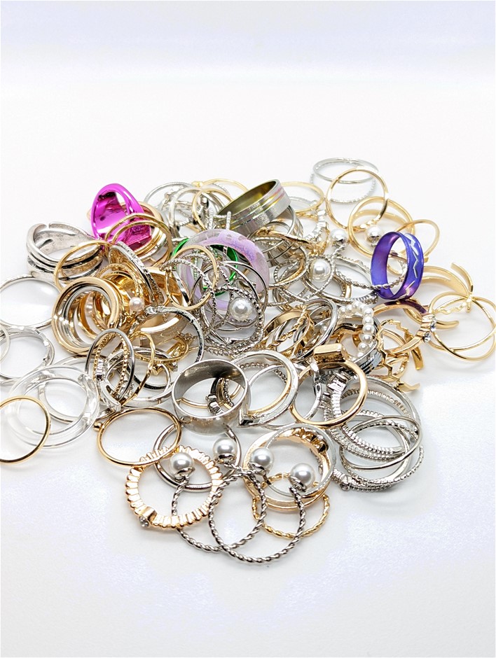 Bulk 100x assorted ring jewellery Auction (0001-2547058) | Grays Australia