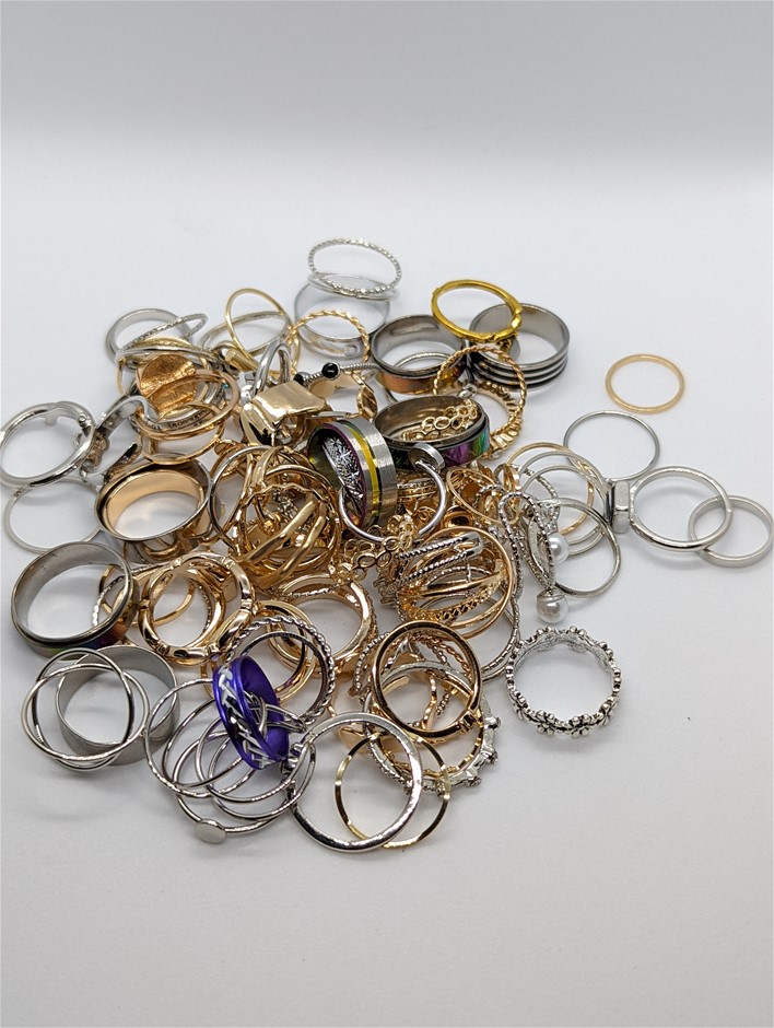 Bulk 100x assorted ring jewellery Auction (0001-2546256) | Grays Australia
