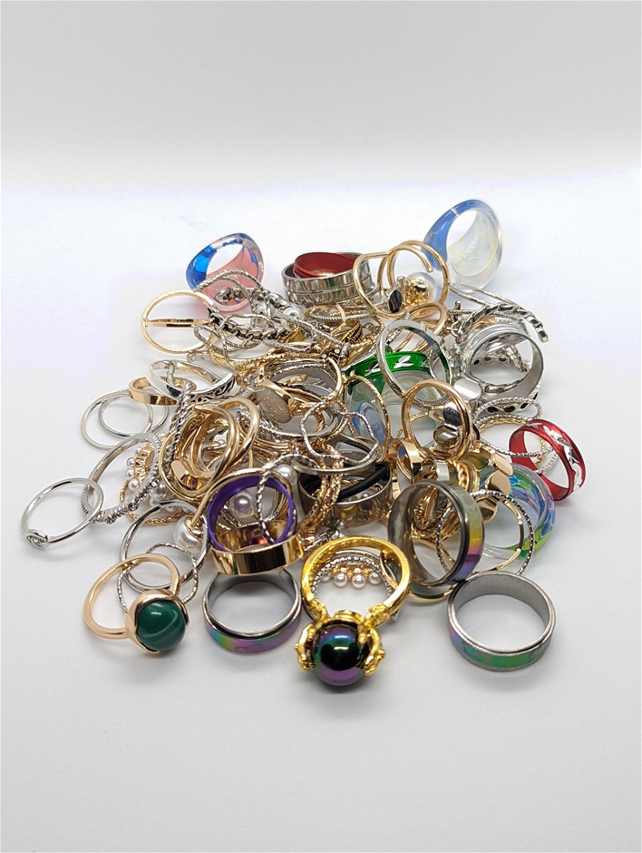 Bulk 100x assorted ring jewellery Auction (0001-2547001) | Grays Australia