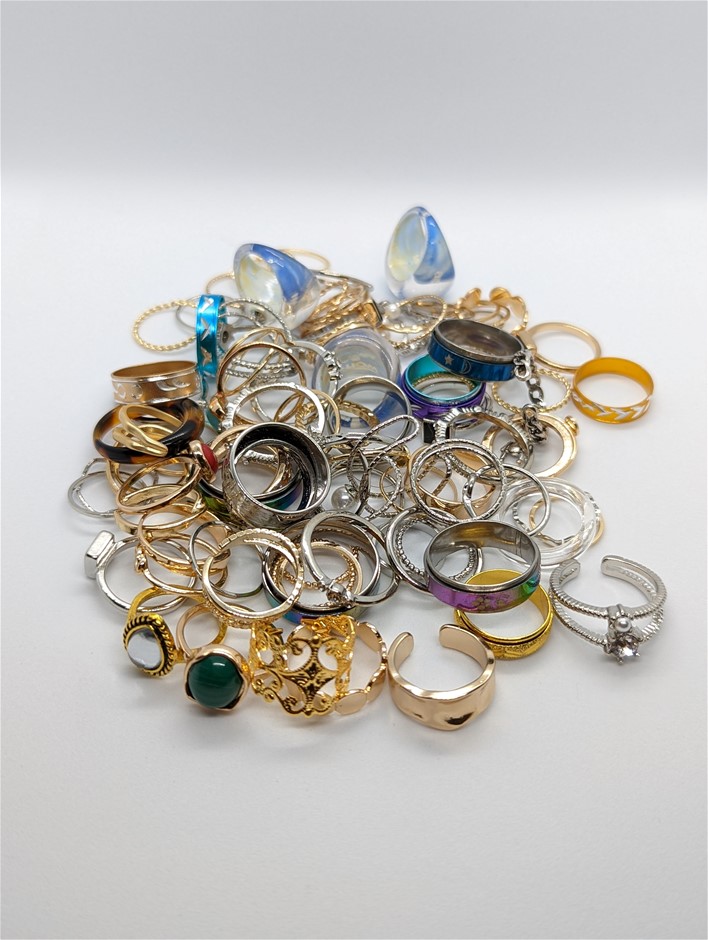 Bulk 100x assorted ring jewellery Auction (0001-2546288) | Grays Australia