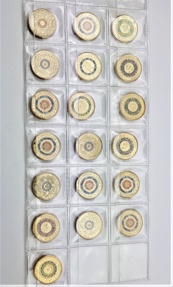 Commemorative Coloured $2 Coins in Sheet x 19 Auction (0001-2546396 ...