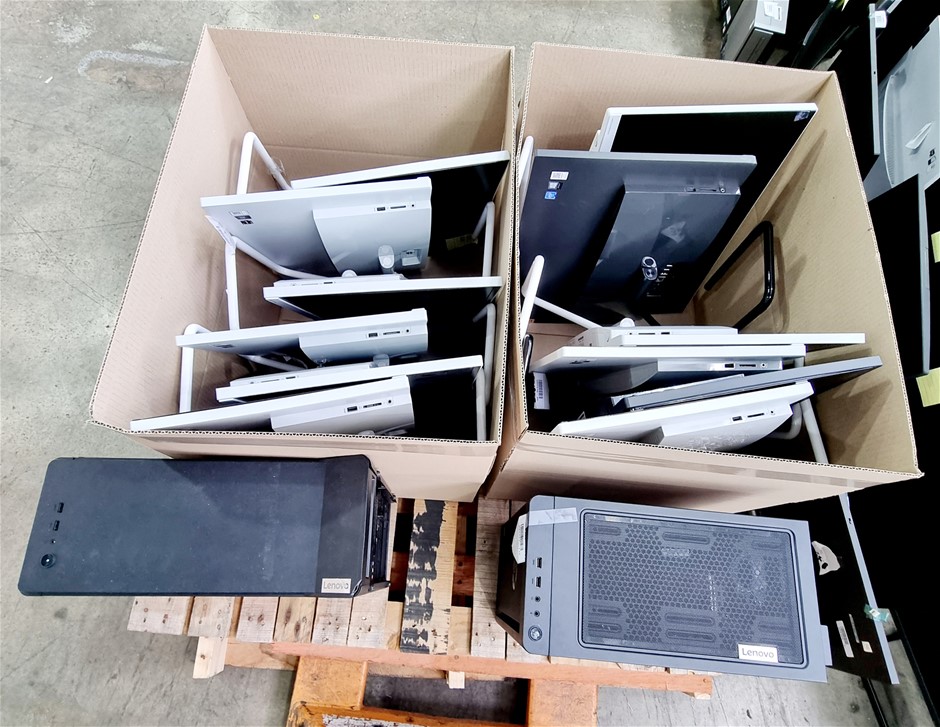 Pallet of Assorted USED/UNTESTED Lenovo Desktop PC`s Auction (0003 ...