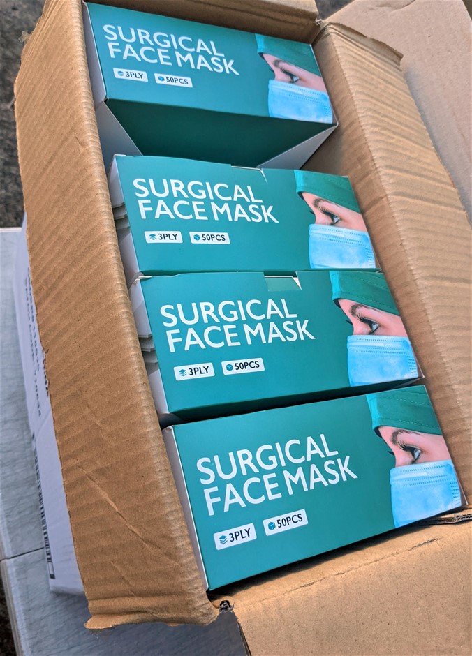 800 x Surgical Face Masks - DELIVERY AVAILABLE Auction (0099-5050212 ...