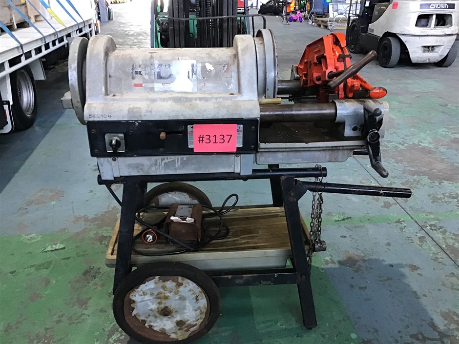 Ridgid 4" Inch Pipe Threader, 240 Volt Heavy Duty Machine Auction (0009 ...