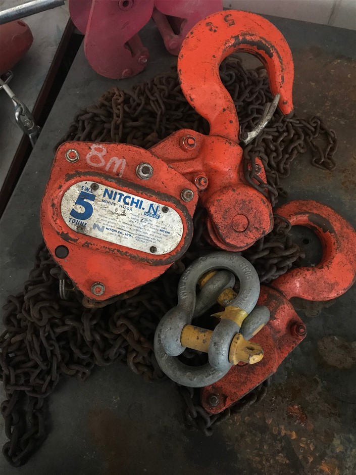 Nitchi- Nobles 5T Chain Block and D-Shackles Auction (0074-3023357 ...