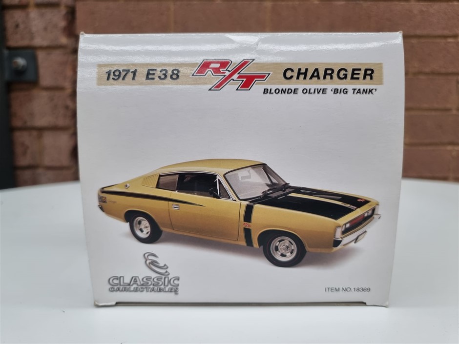“Blonde Olive” 1971 E38 R/T Charger ‘Big Tank' 1/18 Scale Model Car ...