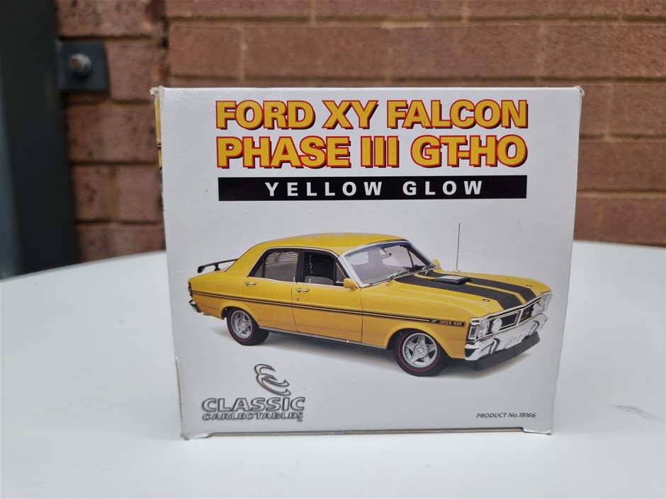 “Yellow Glow” 1971 Ford Falcon XY GT-HO Phase 3 1/18 Scale Model Car ...