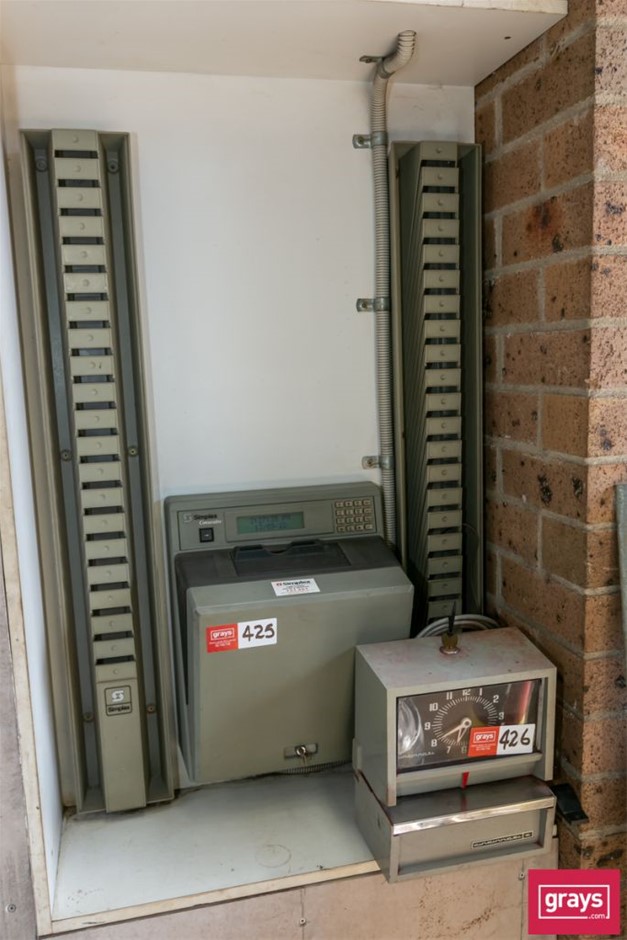 Simplex Consecutive Wall Mounted Bundy Clock Auction (0425-5050079 ...