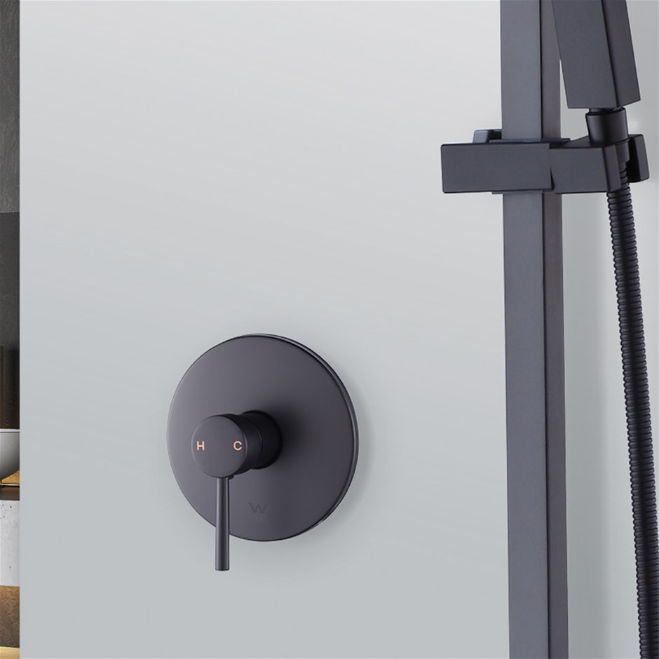 Buy Shower Bath Mixer Tap Bathroom Electroplated Matte Black | Grays ...