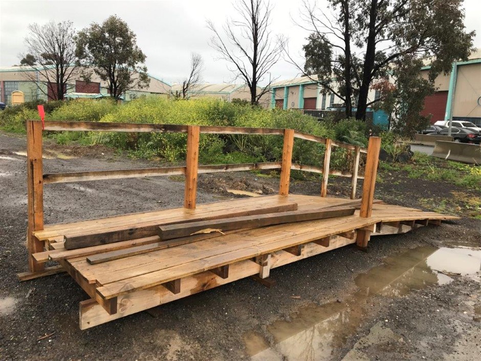Timber Ramp with Hand Rail Auction (0040-3023645) | Grays Australia