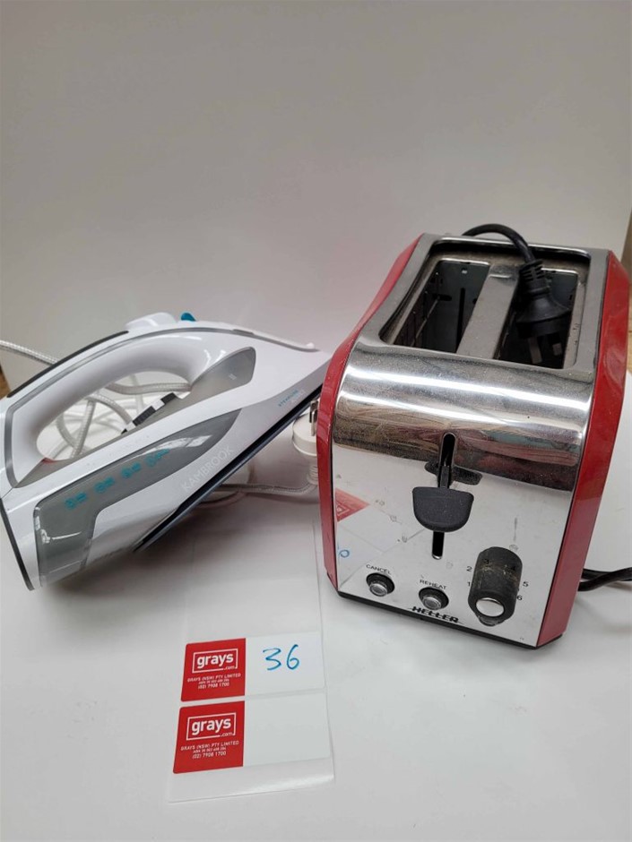 Steam iron and toaster Auction (0036-3023676) | Grays Australia