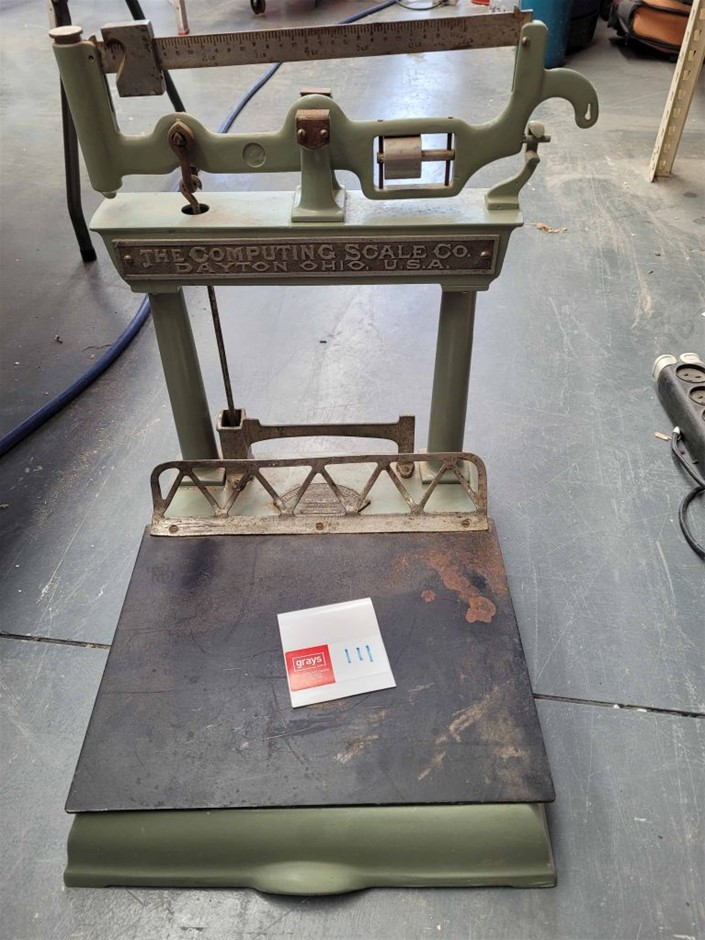 The Computing Scale Co Dayton Ohio USA 557085 Patented Auction (0111 ...
