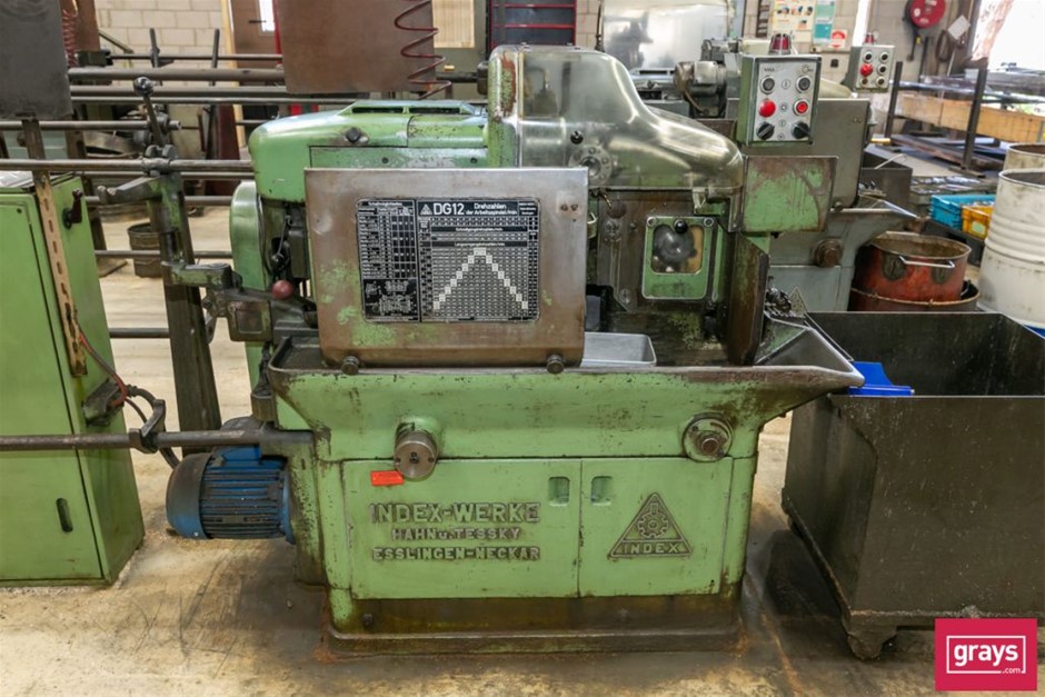 INDEX DG12 Automatic Cam Lathe with Bar Feeder Auction (0070-5050479 ...
