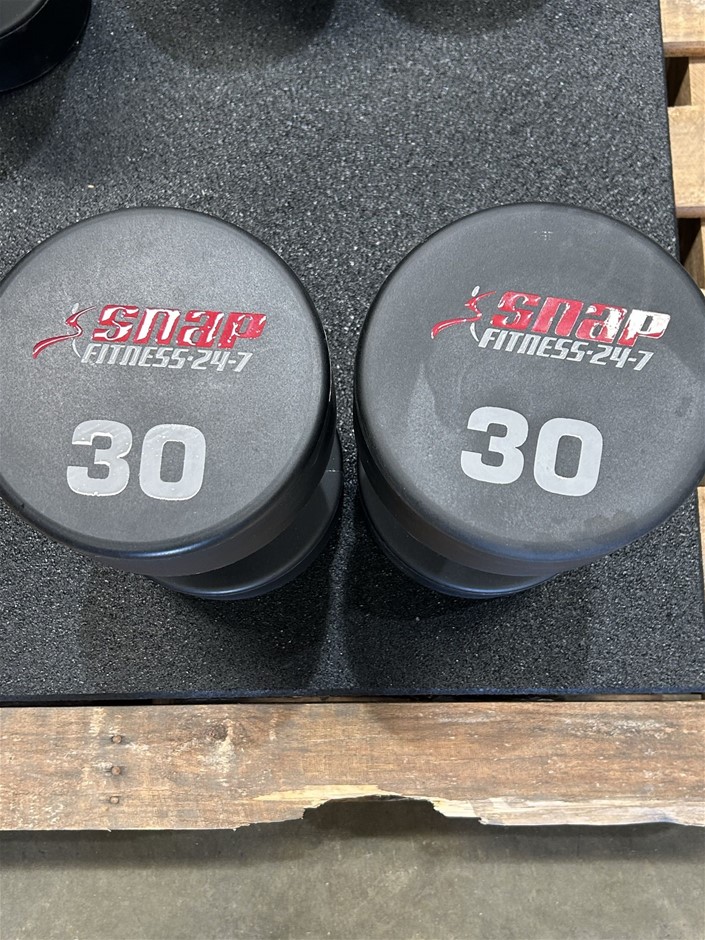 Snap Fitness PU 30 KG dumbbell (pair) Auction (0093-5050767) | Grays ...