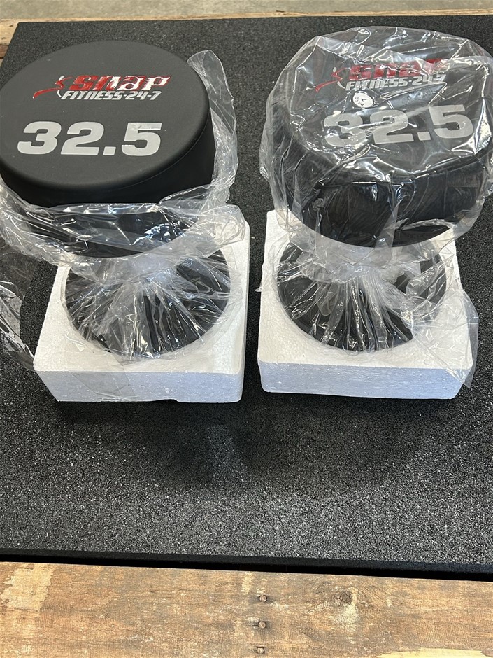 Snap Fitness PU 32.5 KG dumbbell (pair) Auction (0081-5050767) | Grays ...