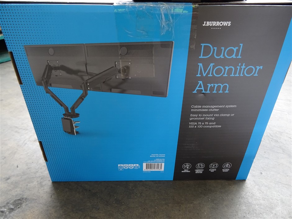 J Burrows Dual Monitor Arm Auction (0017-2186993) | Grays Australia
