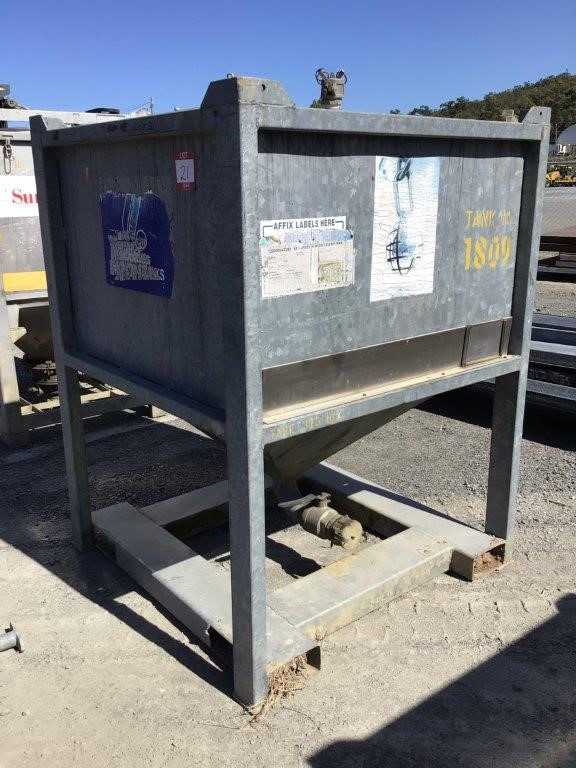 Steel Frame Hopper on Stands with Forklift Pockets Auction (0021 ...