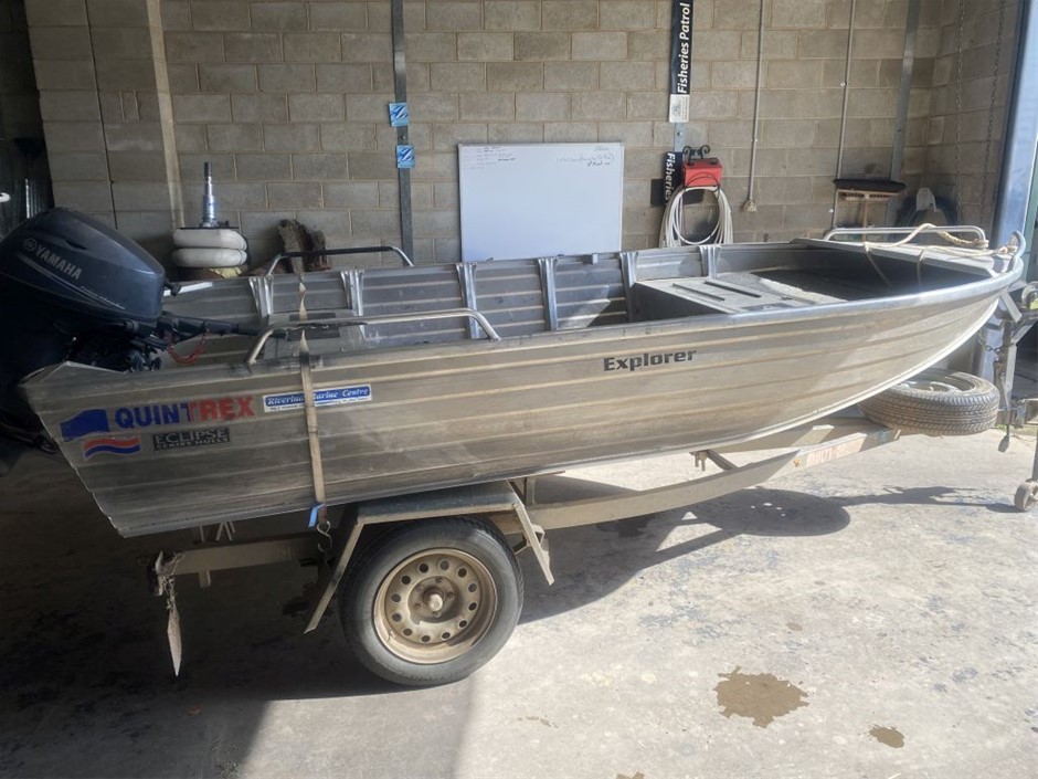 395 Quintrex Explorer Eclipse Boat With Motor and Trailer Auction (0005 ...