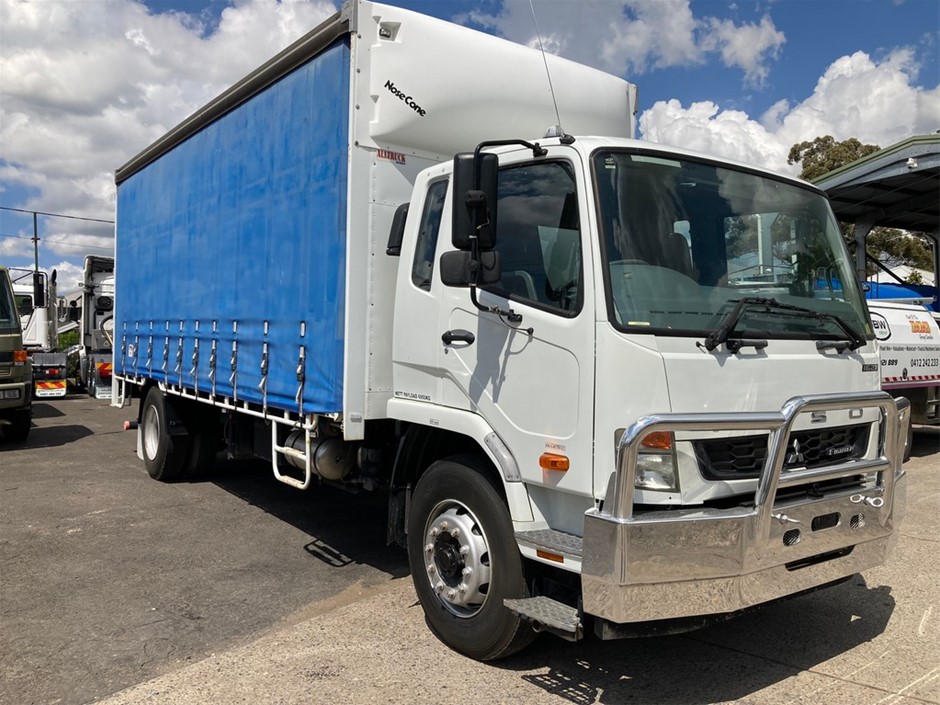 2014 Mitsubishi FM600 Fuso Fighter Curtainsider Rigid Truck Auction ...