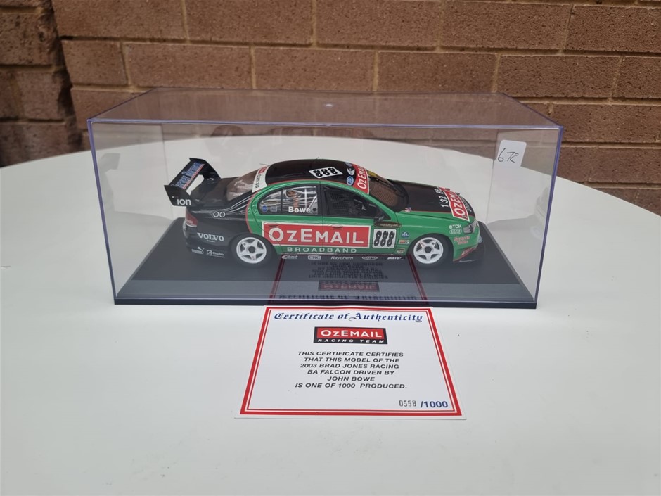 “John Bowe” 2003 Brad Jones Racing, BA Falcon #888 1/18 Scale Model Car ...