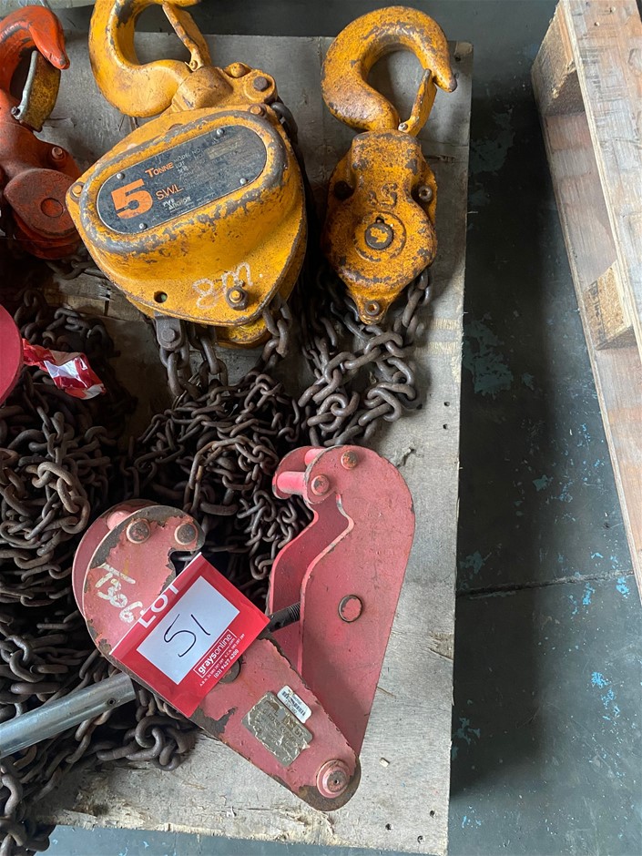 PWB 5 ton Chain Hoist and Girder Clamp Auction (0051-3023857) | Grays ...