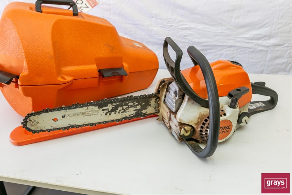 Stihl MS211C Petrol Chain Saw in Poly Case Auction (0020-5050964 ...