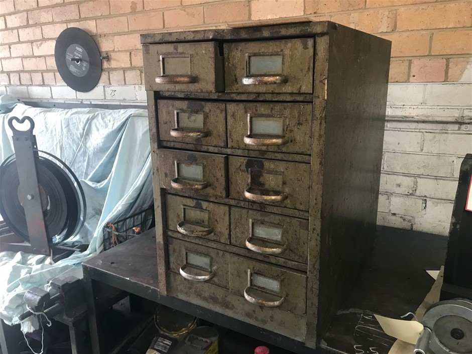 Steel 10 Drawer Storage Unit Auction (0090-3023997) | Grays Australia
