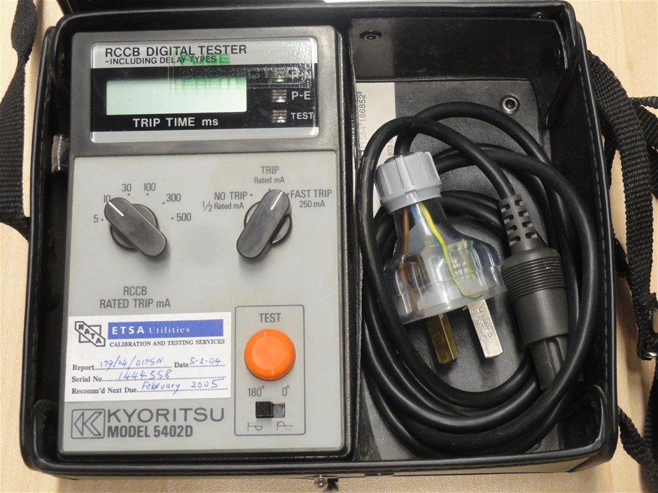 Digital RCCB (ELCB) Tester, Kyoritsu, Model 5402D (Location: Hove, SA ...