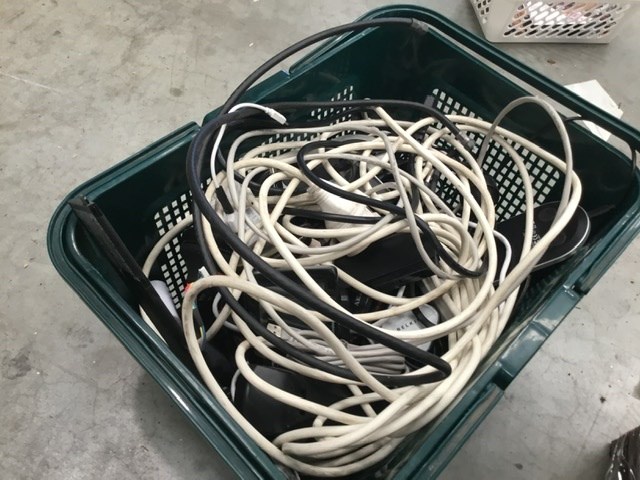 Basket Full Of Cables And Batteries Auction (0057-9039114) | Grays ...