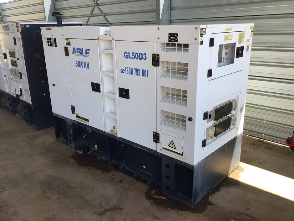 ABLE GL 50 D3 Generator Auction (0170-7042938) | Grays Australia