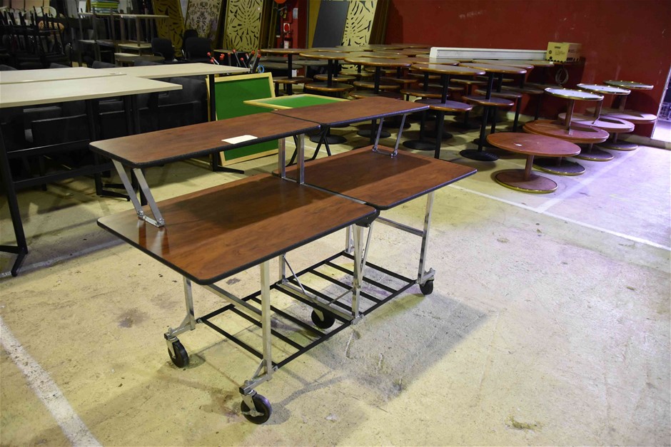 Mobile Folding 2 Tier Bar Table Auction (0062-5051830) | Grays Australia
