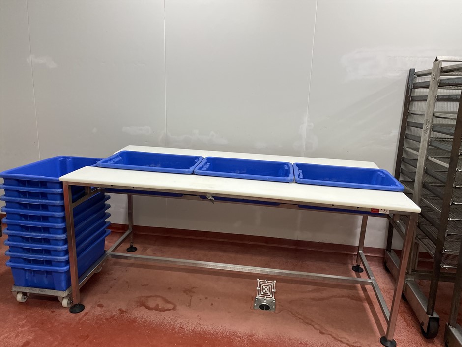 Double sided prep bench Auction (0137-5051836) | Grays Australia