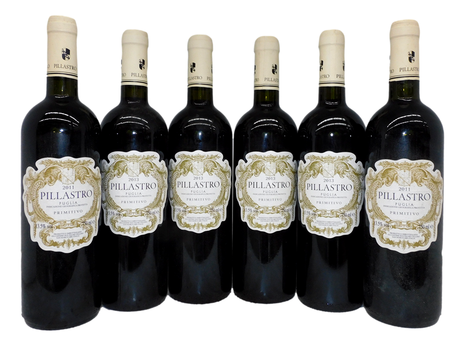 Pack of Assorted Cantine Due Palme Pillastro Primitivo (6x 750mL) Italy ...