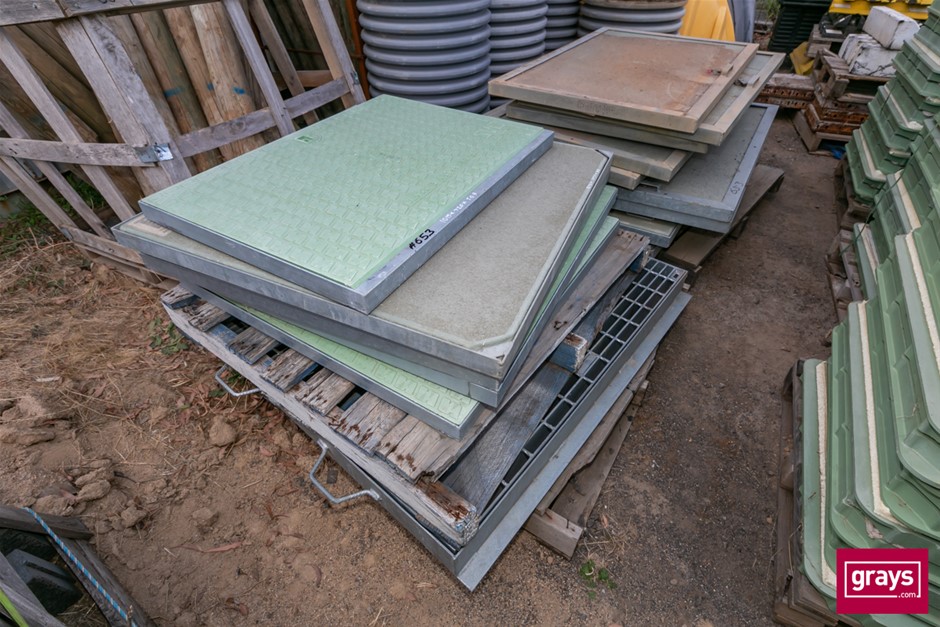 5x Pallets Containing Stormwater Pit Lids Auction (0127-3024608 ...