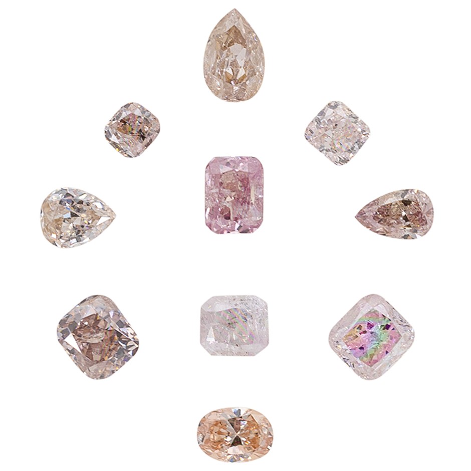 1.04ct 10-Piece Loose Pink Diamond Collection Auction (0001-2550594 ...