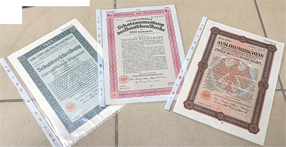 Collection of old German Bond Certificates Auction (0022-2550614 ...