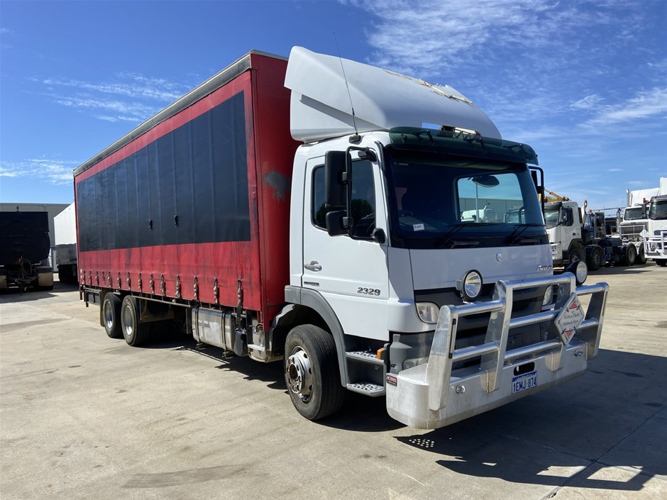 2014 Mercedes Benz Atego 6x2 Curtainsider Rigid Truck