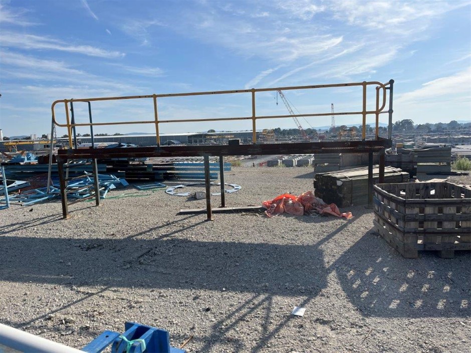 Fabricated Steel Platform with Handrail and Ladder Auction (0059 ...