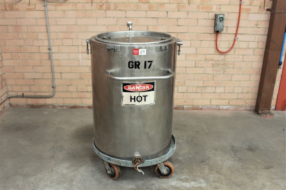 Electrically Heated Jacketed Mobile Tank, 200L Capacity Auction (0029 ...